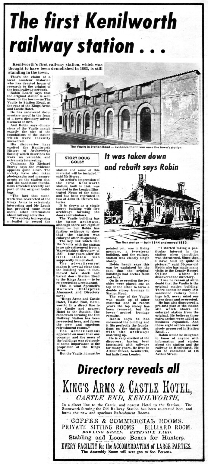 Kenilworth’s First railway station | Victorian Kenilworth